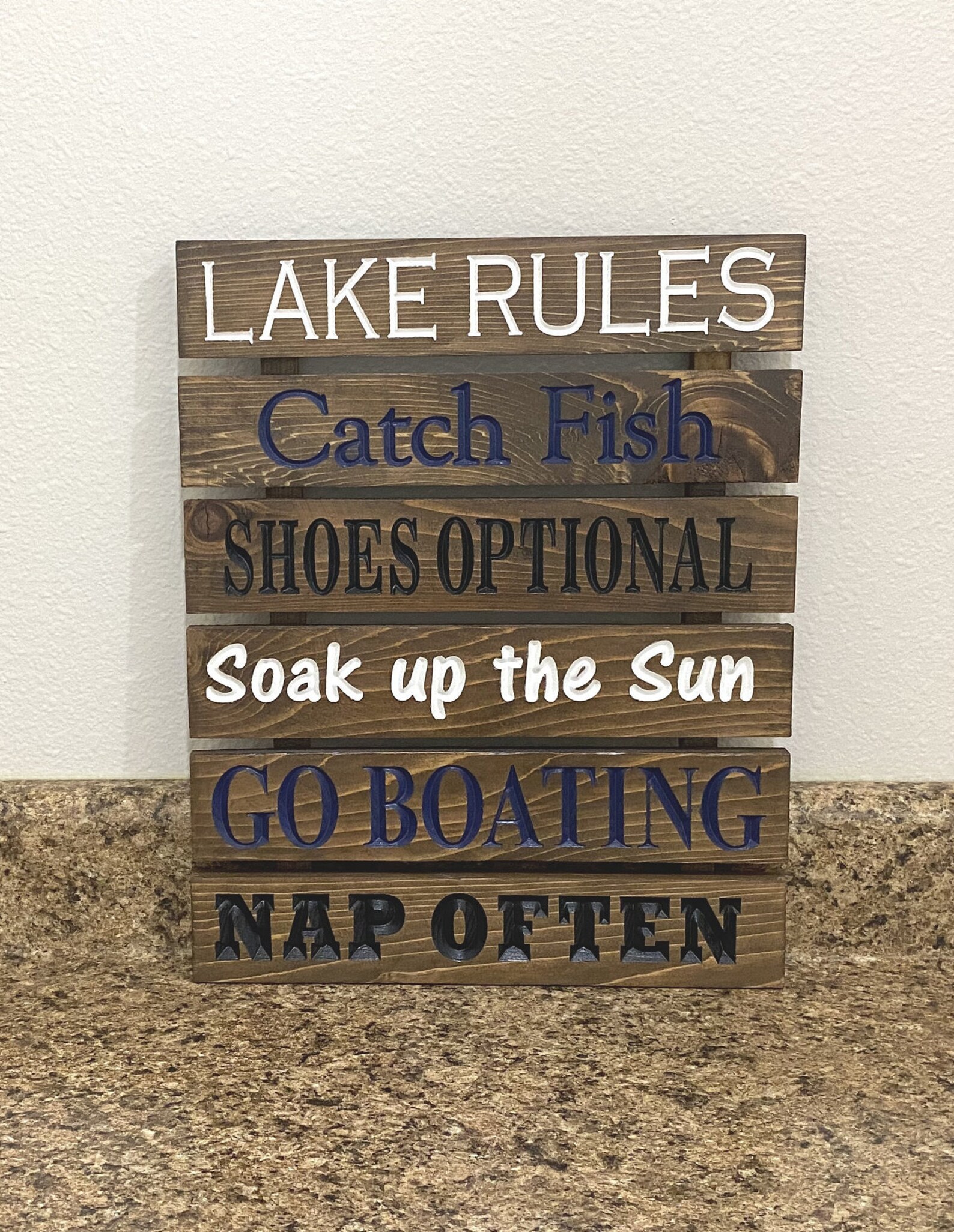 Customized-personalized Lake Rules Sign/cottage Sign/boating Sign/lake ...