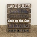 Customized-personalized Lake Rules Sign/cottage Sign/boating Sign/lake ...