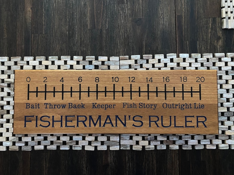 Fishermans Ruler Sign, Lake House Decor, Nautical Decor, Cabin Decor ...