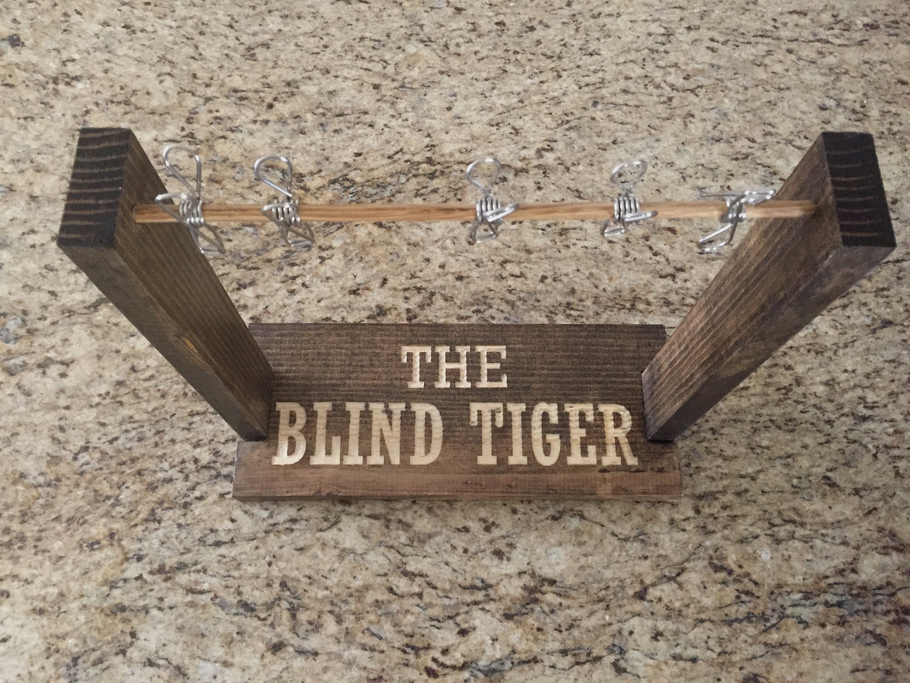 Customized Restaurant Bacon Holder, Clothesline Bacon Holder, Wood ...