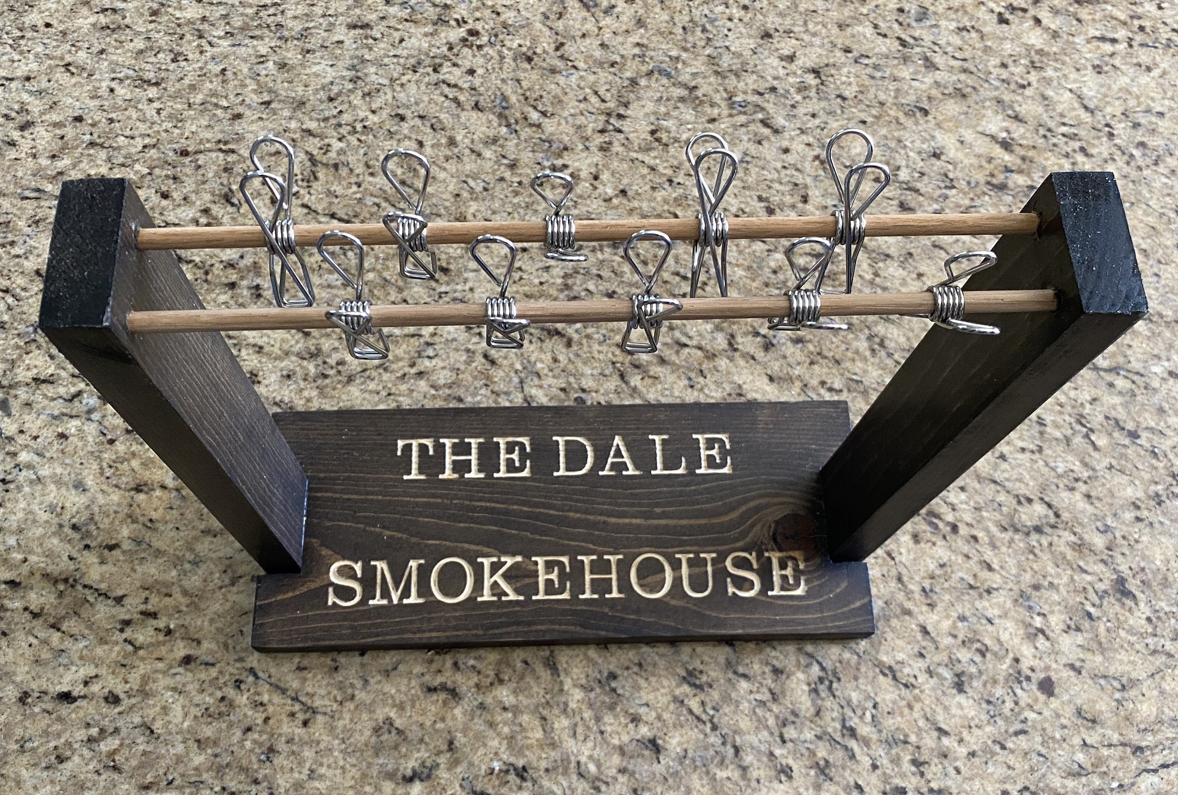 Customized Restaurant Bacon Holder, Clothesline Bacon Holder, Wood ...