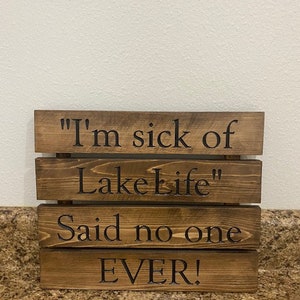 Lake Life Sign, Lake Sign, Cottage Sign, Wood Palette Sign, Reclaimed ...