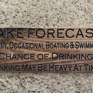 Funny Lake Forecast Sign, Hand Carved Pine, Indoor/outdoor Decor - Etsy