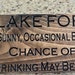 Funny Lake Forecast Sign, Hand Carved Pine, Indoor/outdoor Decor - Etsy