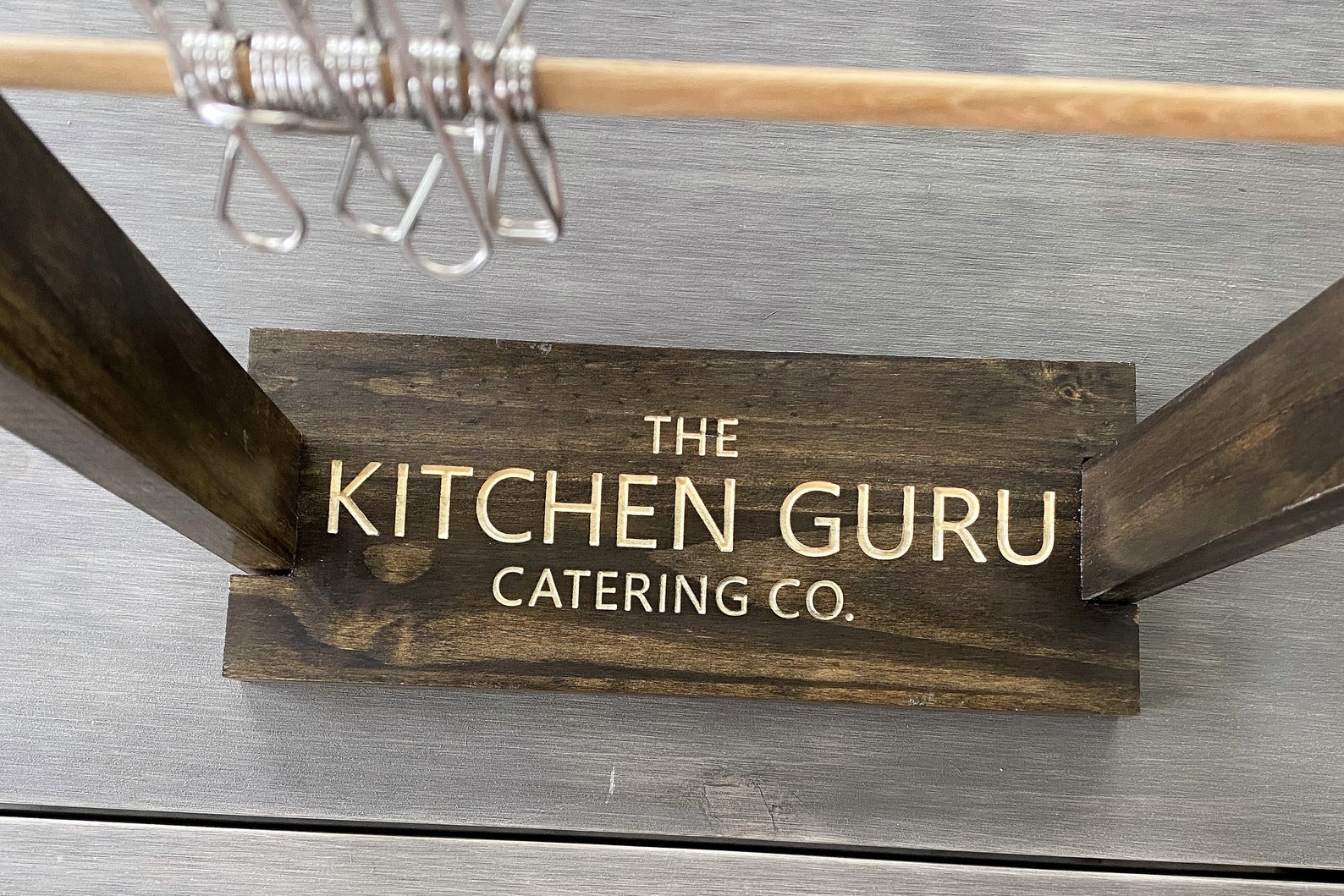 Customized Restaurant Bacon Holder, Clothesline Bacon Holder, Wood ...