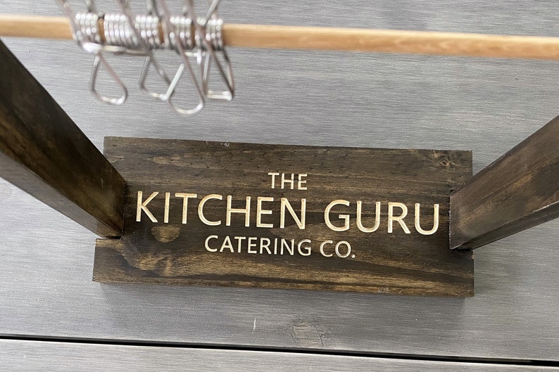 Customized Restaurant Bacon Holder, Clothesline Bacon Holder, Wood ...