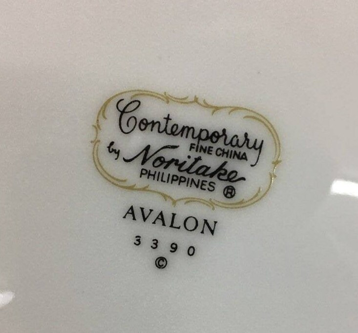 Vintage Noritake Contemporary Fine China Avalon Pattern - 3390 - Flat ...