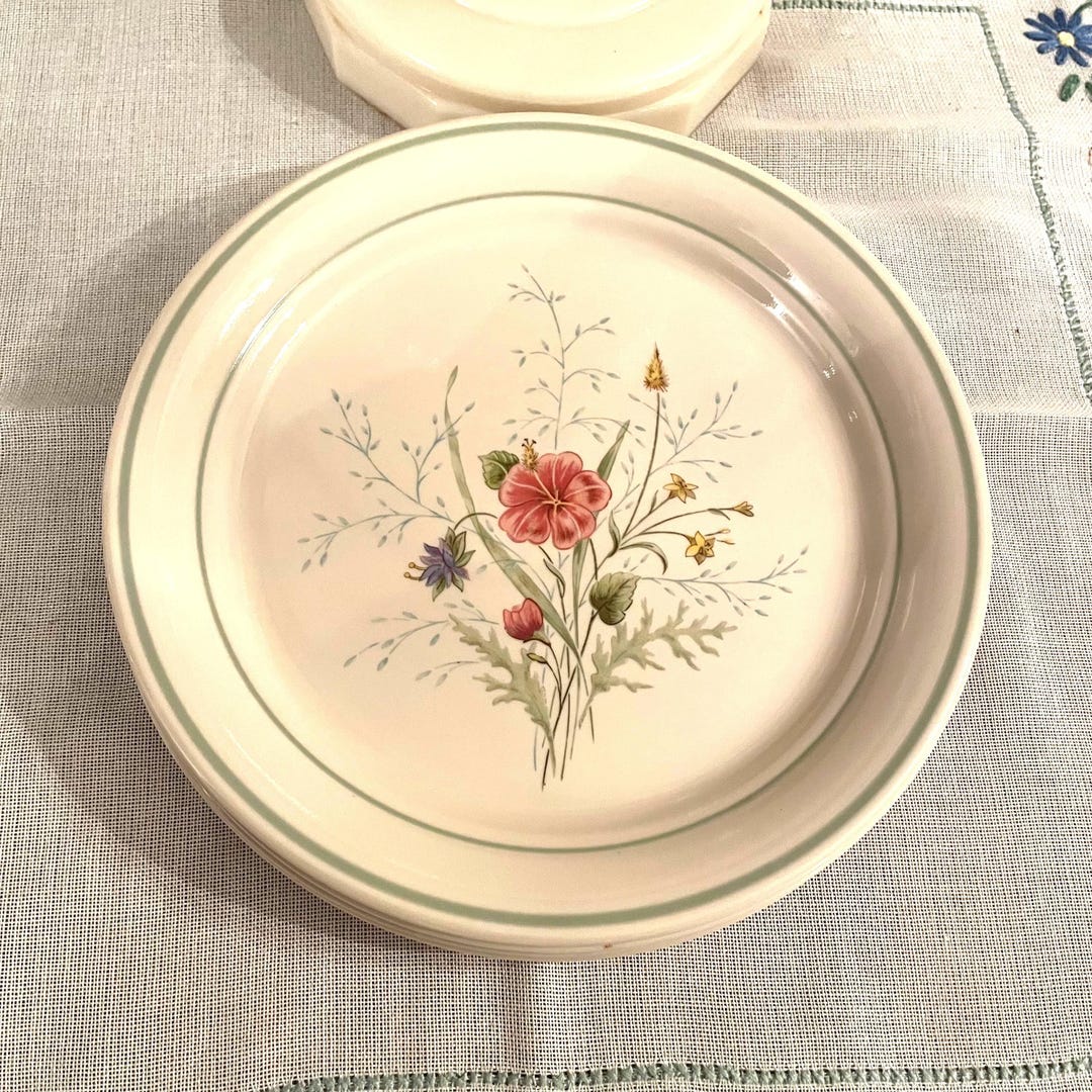 Corelle Cornerstone Summer Mist Luncheon Plates - Set of 4 - Vintage ...