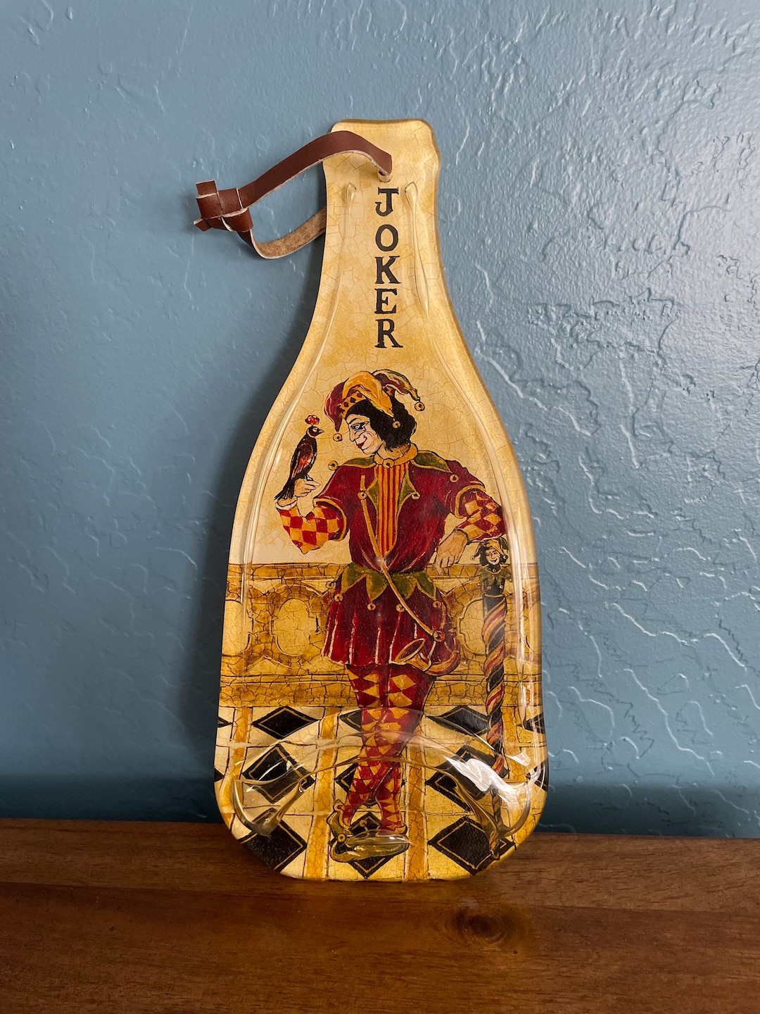 Melted Slumped Wine Bottle Cheese Glass Appetizer Tray - Wall Hanging ...