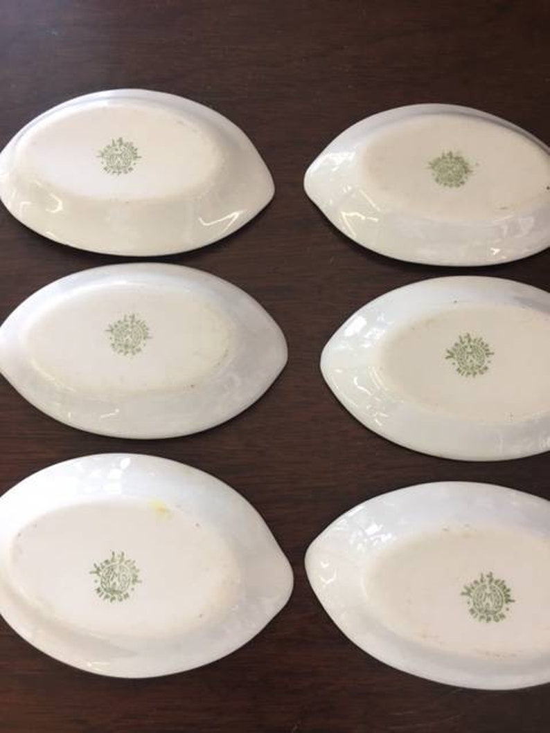 Set of Six 6 Nippon Salt Dips Windmill Scene Hand | Etsy