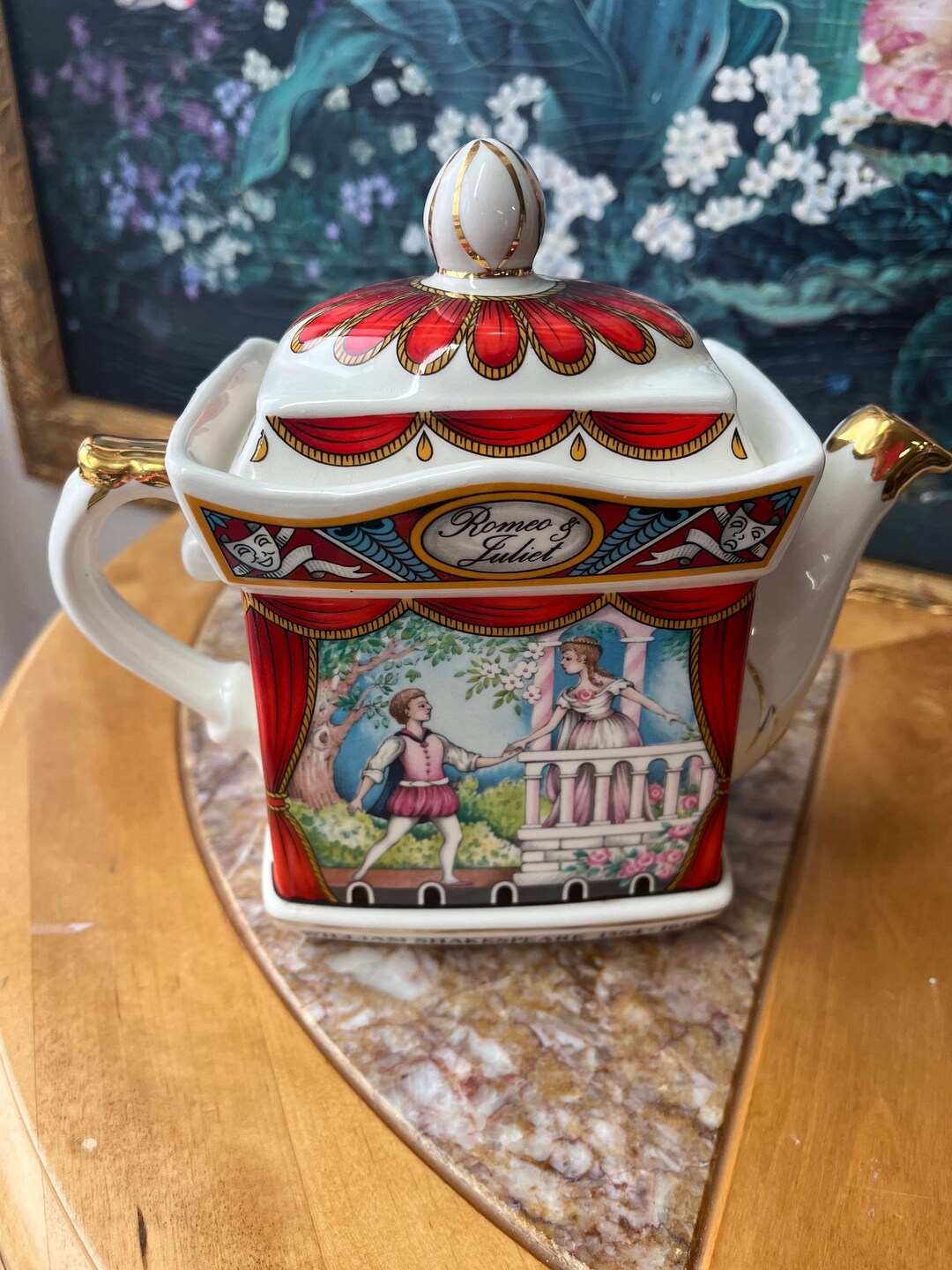 Vintage Sadler Staffordshire Shakespeare Romeo and Juliet Teapot Tea ...