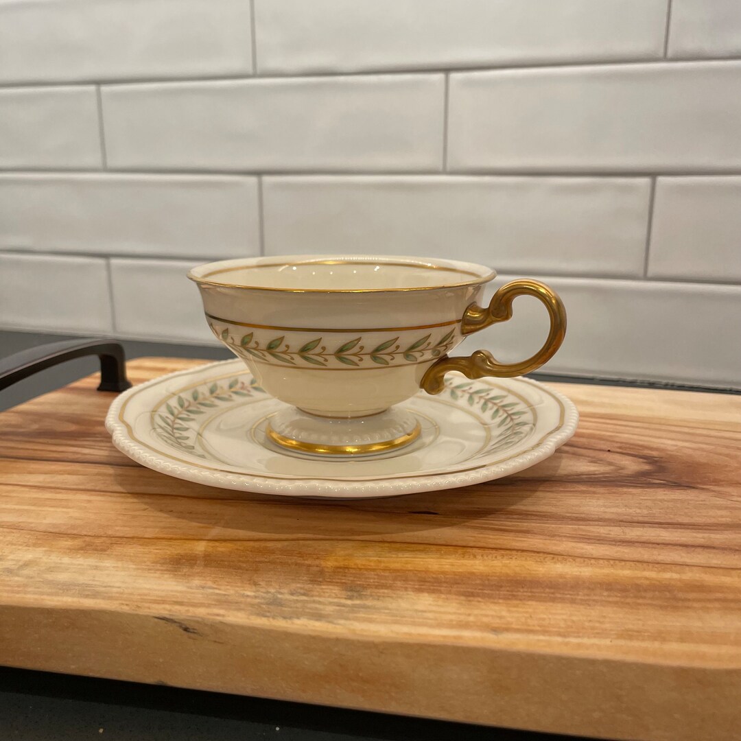 Castleton Bristol Green Your Choice - Footed Cup and Saucer Set - Fruit ...