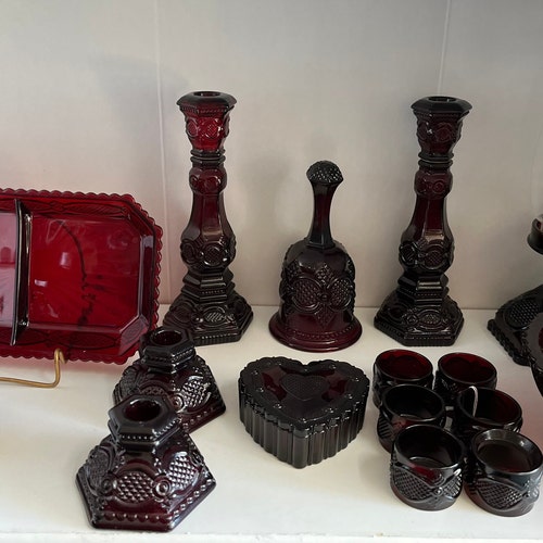 Avon 1876 Cape Cod Ruby Red Collection Individual Pieces - Etsy
