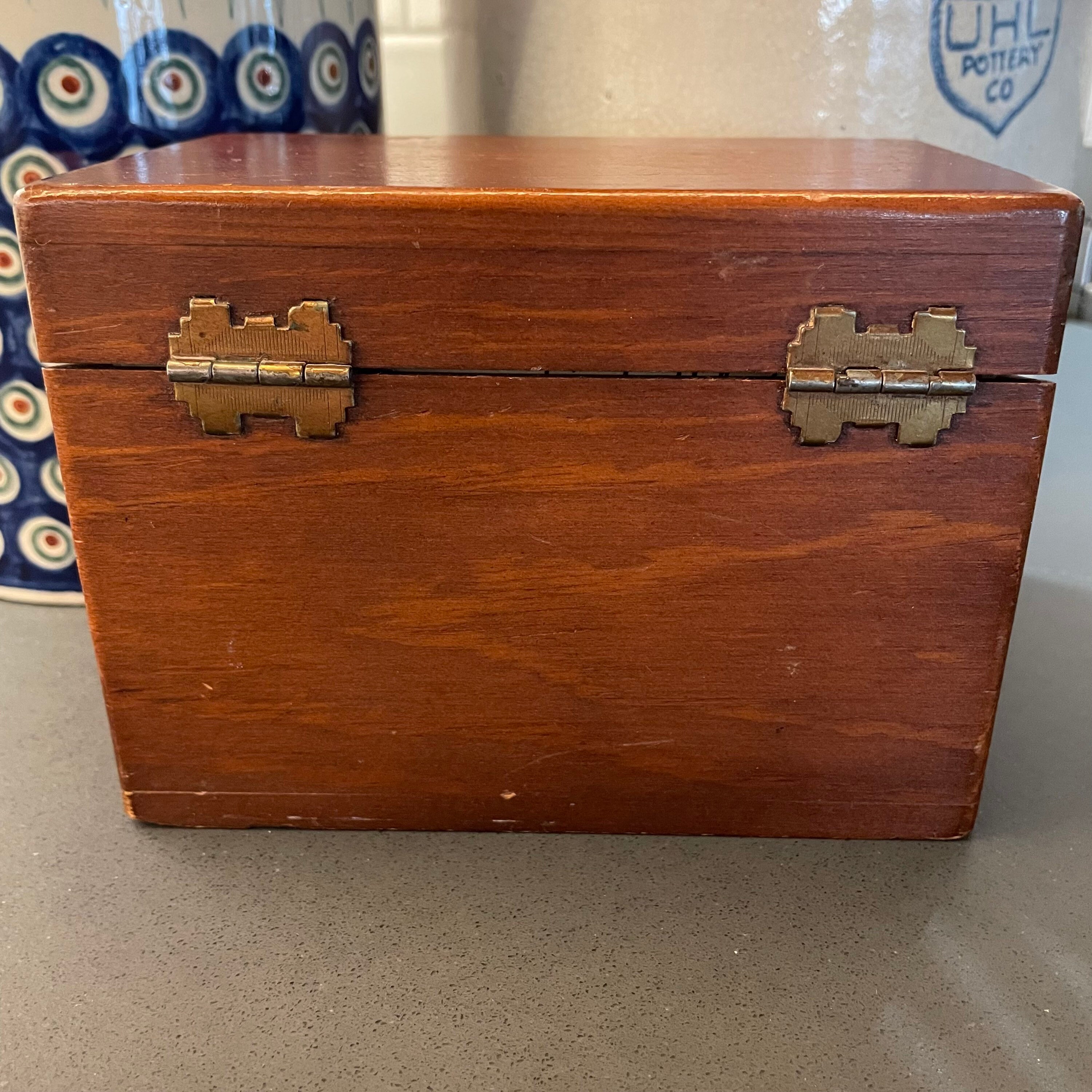 Vintage Wooden Recipe Card Box With Hand Written Recipe Cards - Etsy