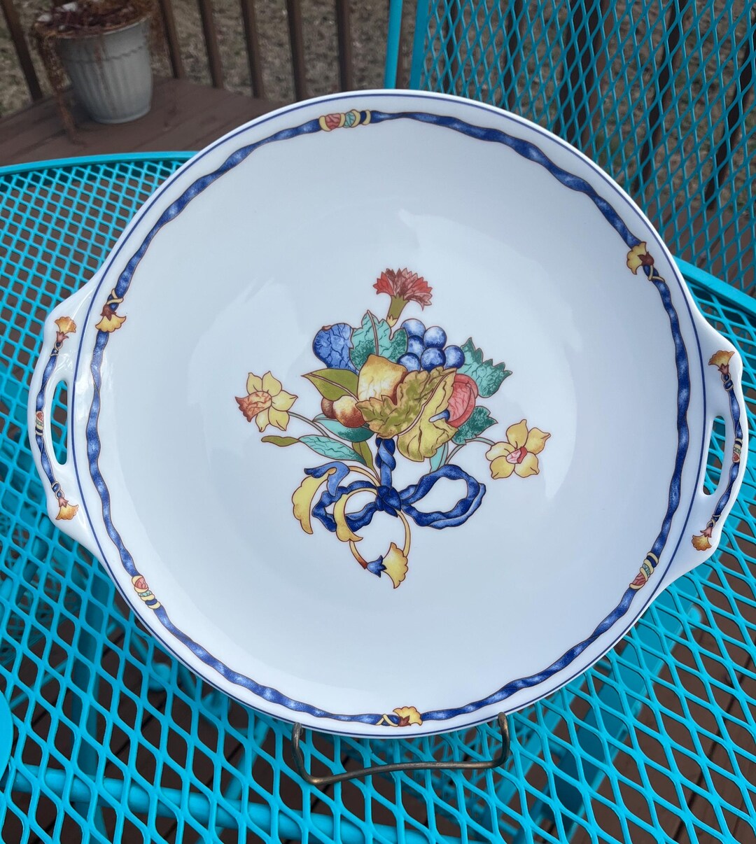 Bernardaud Borghese Limoges France - Handled Cake Plate - 11.75 ...