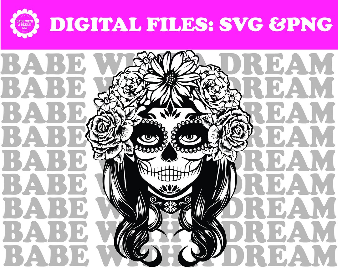 La Catrina SVG, Day of the Dead SVG, Sugar Skull Svg, La Muerta Svg ...