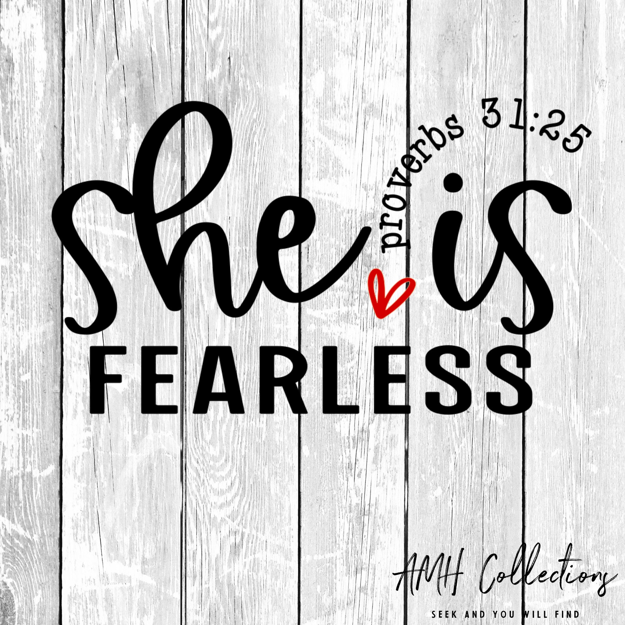 She is Fearless Svg Christian Quotes Svg Christian Saying - Etsy