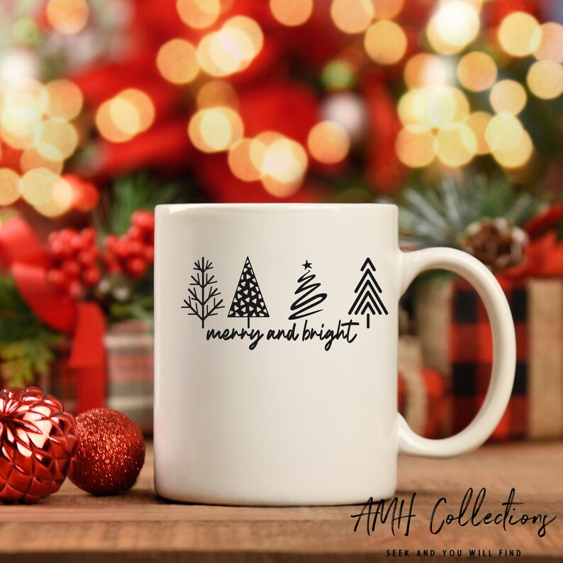 Merry and Bright Svg Png Merry and Bright Christmas Decor - Etsy