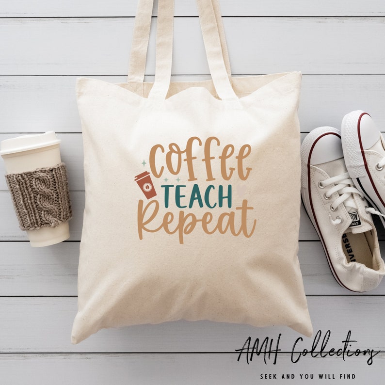 Coffee Teach Repeat Svg Daycare Teacher Gift Teacher Life - Etsy