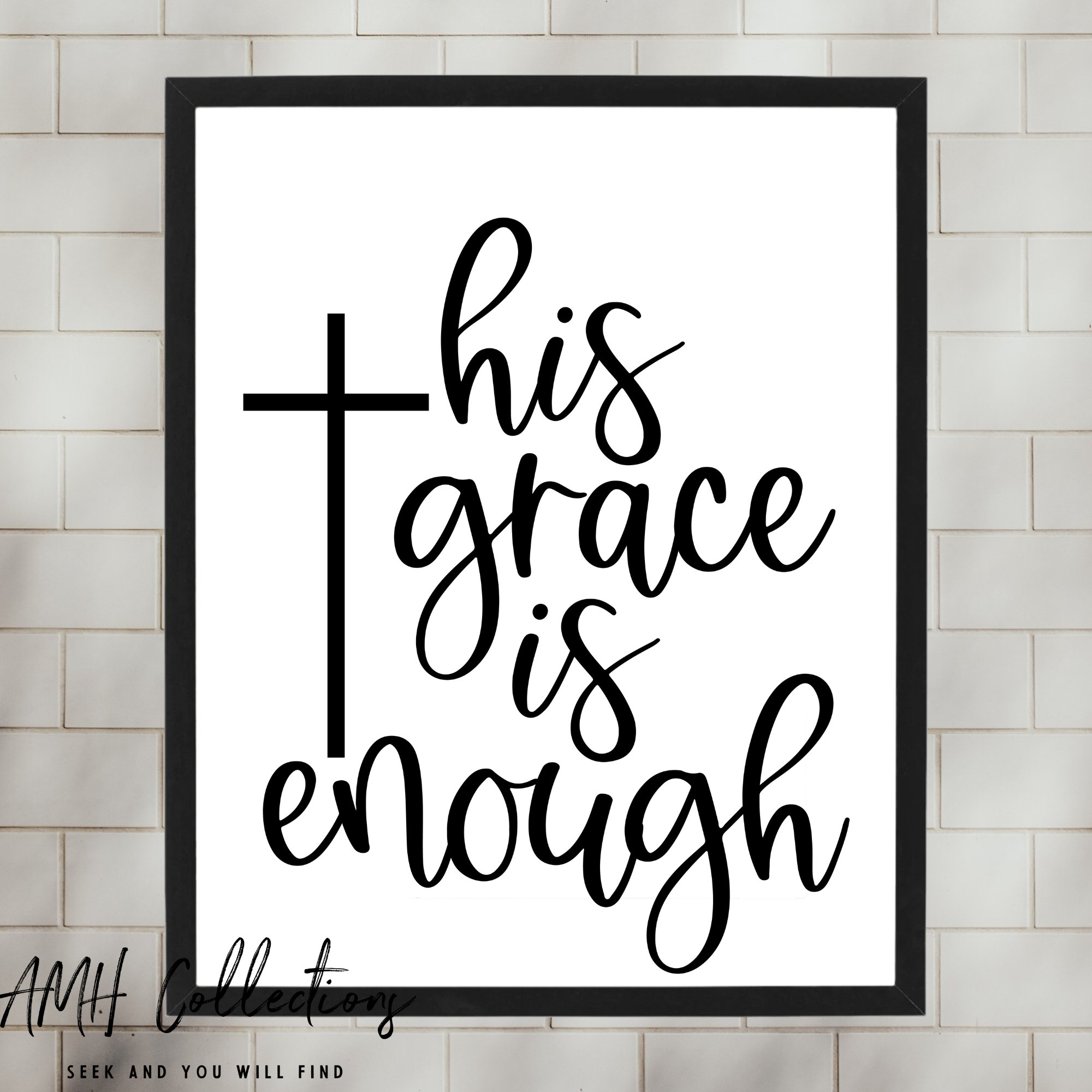 His Grace is Enough Svg Scripture Svg Christian Quotes Svg - Etsy