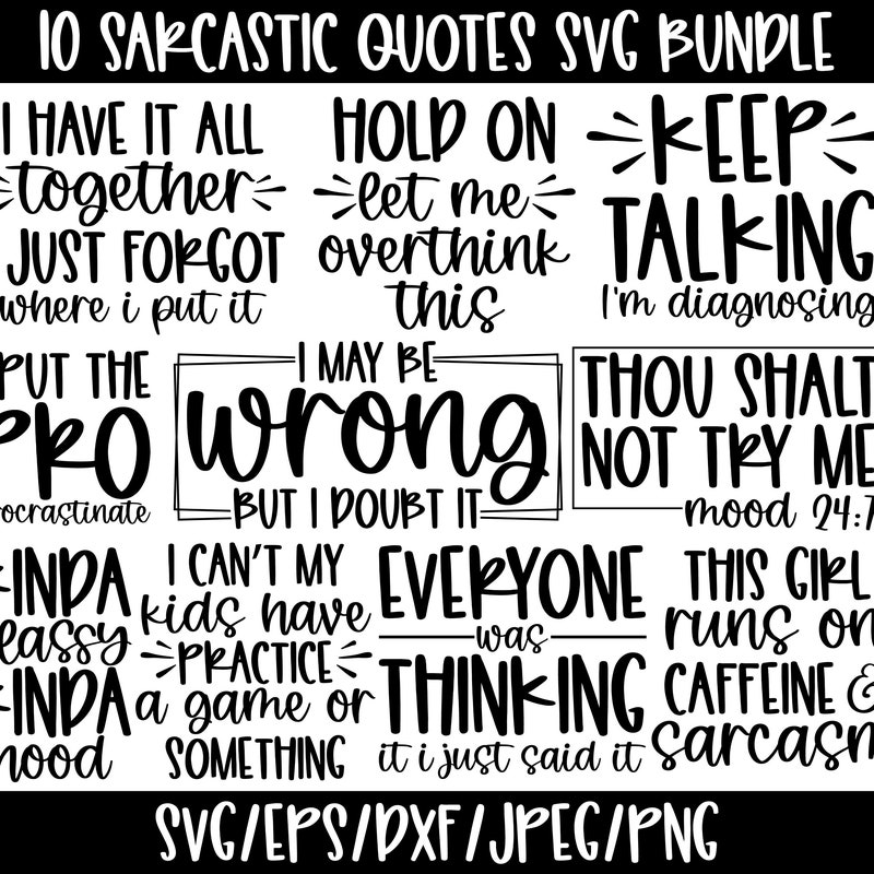 Funny Quotes Svg - Etsy