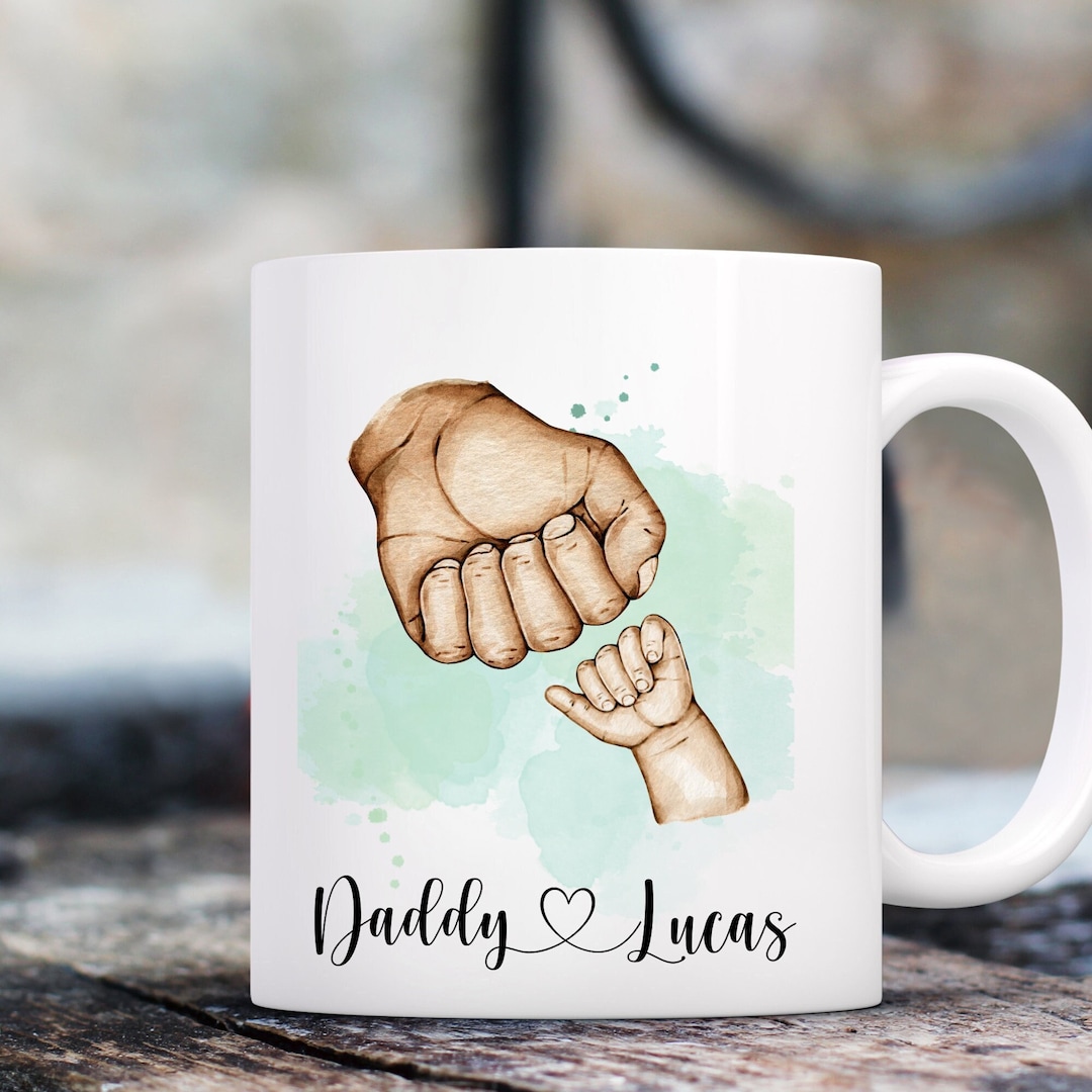 Fist Bump Personalised Mug Dad Fathers Day Gift | Birthday Gift for Dad ...