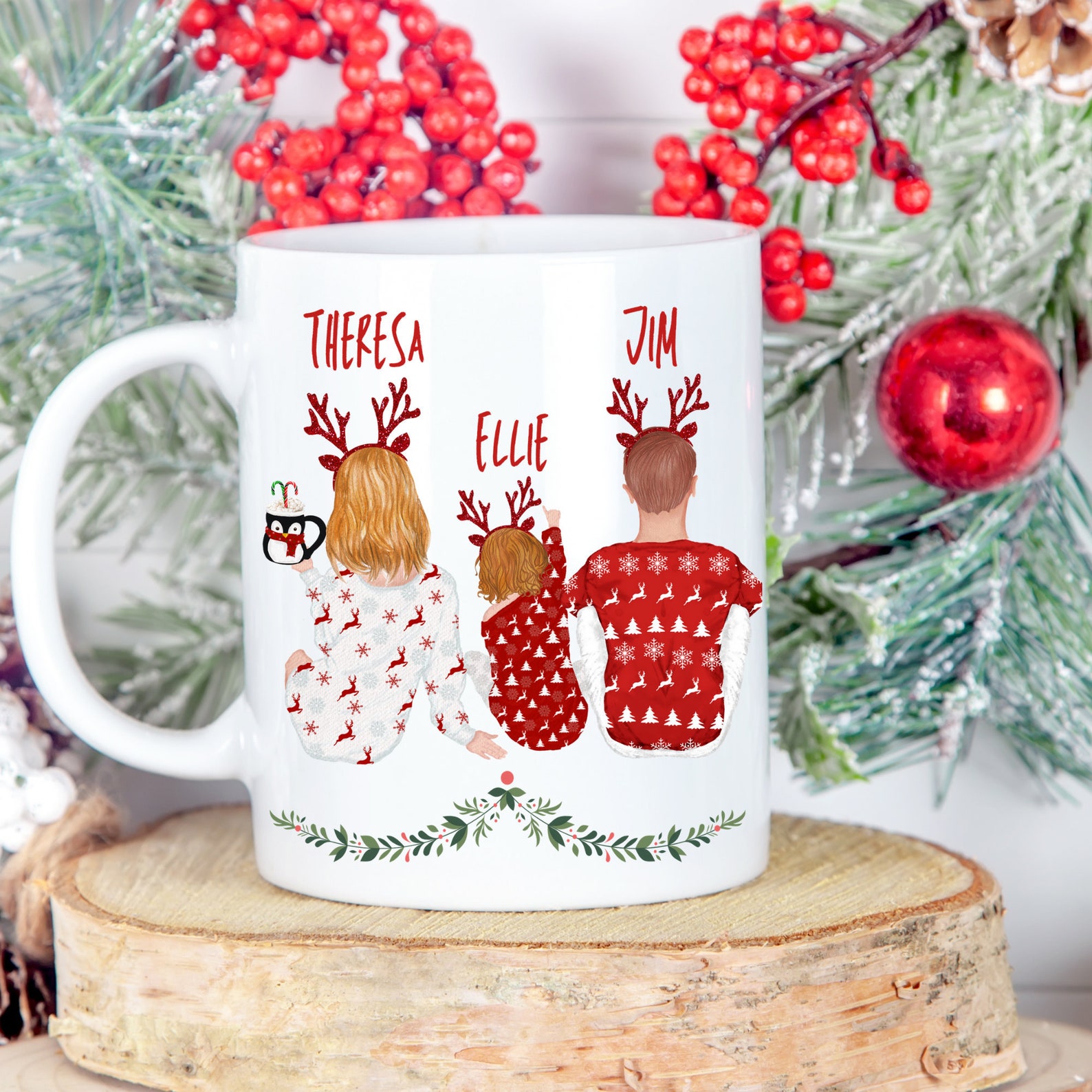 Custom Family Christmas Mug Personalised Christmas Mug - Etsy UK