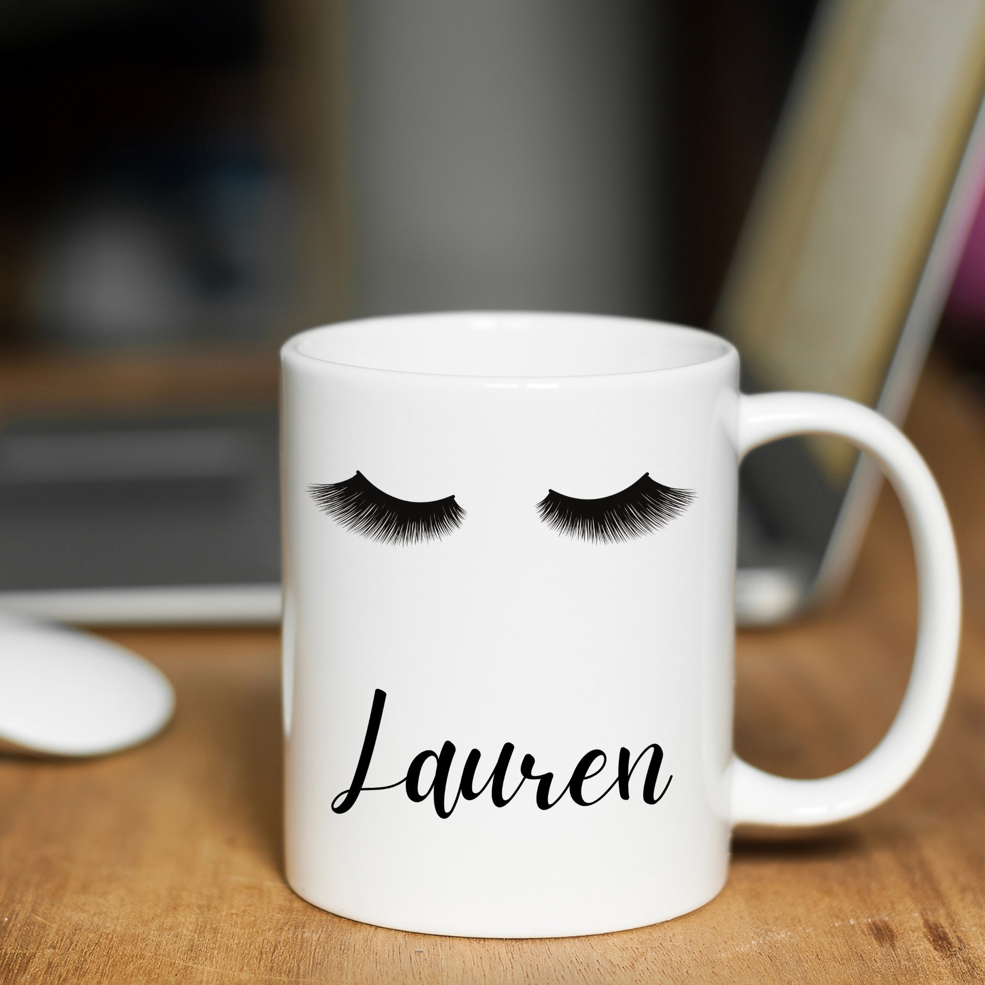 Personalised Eyelash Mug Makeup and Lashes Mug Mascara Lash - Etsy UK