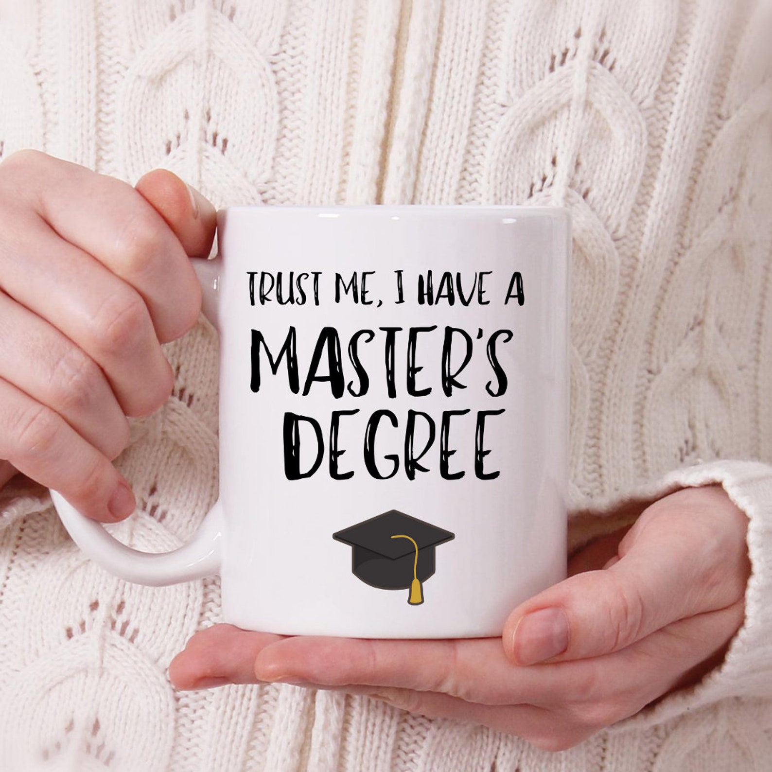 Graduation Mug Personalised Masters Doctorate Phdtrust Me | Etsy UK
