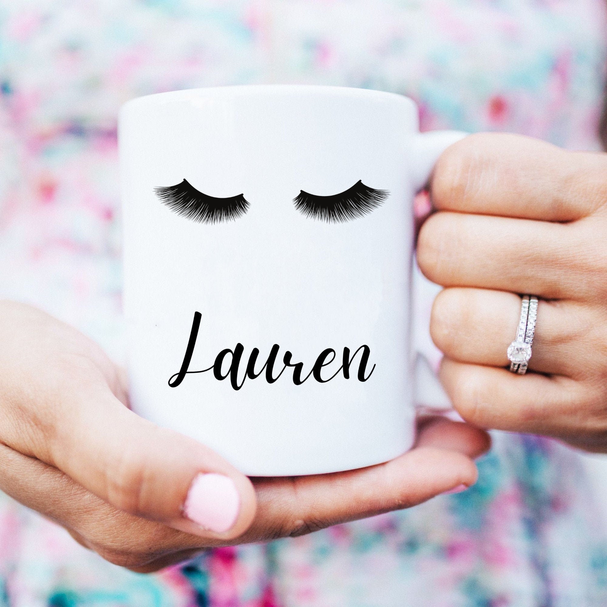 Personalised Eyelash Mug Makeup and Lashes Mug Mascara Lash - Etsy UK
