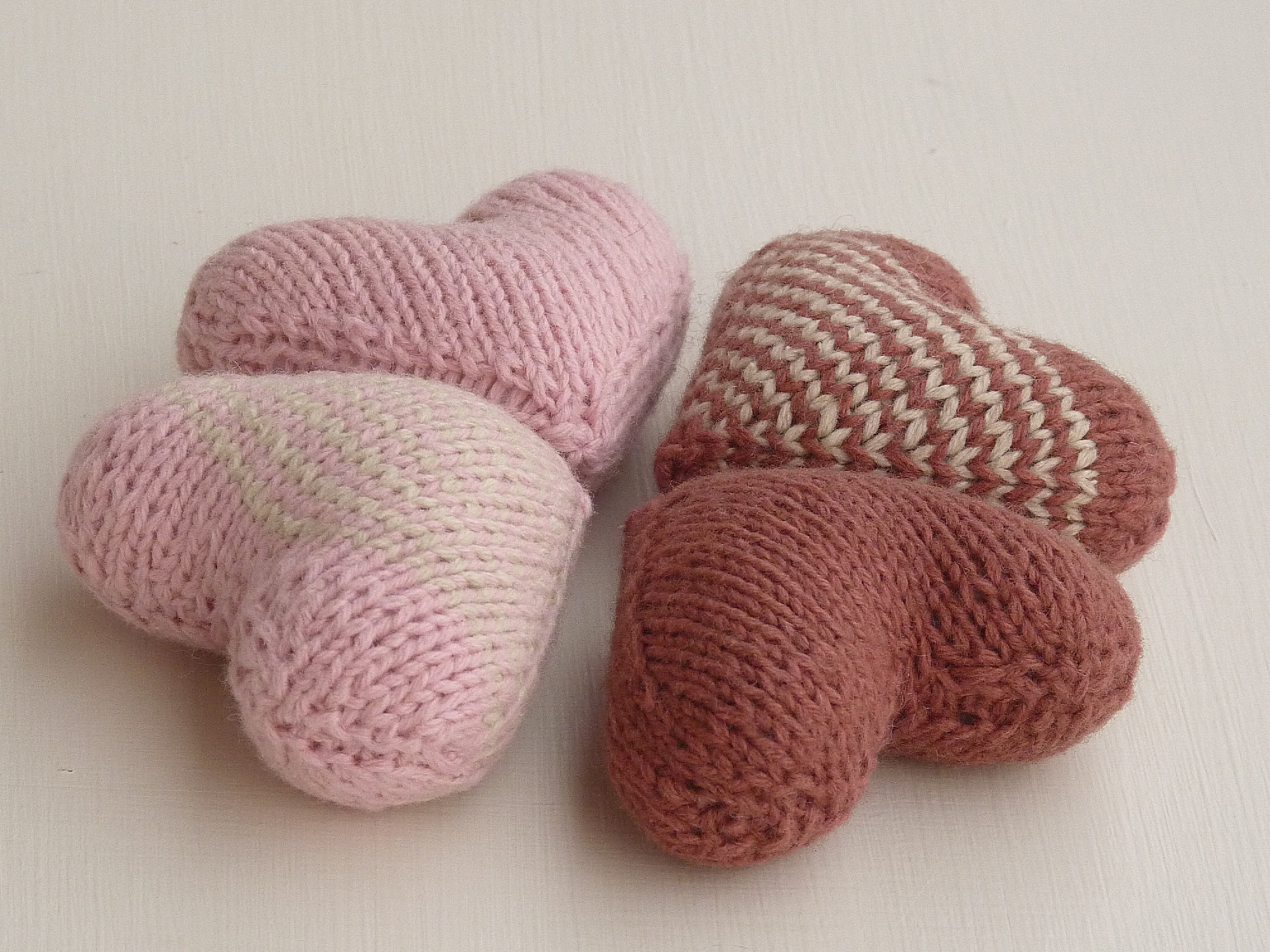 Striped Stuffed Heart KNITTING PATTERN - Etsy