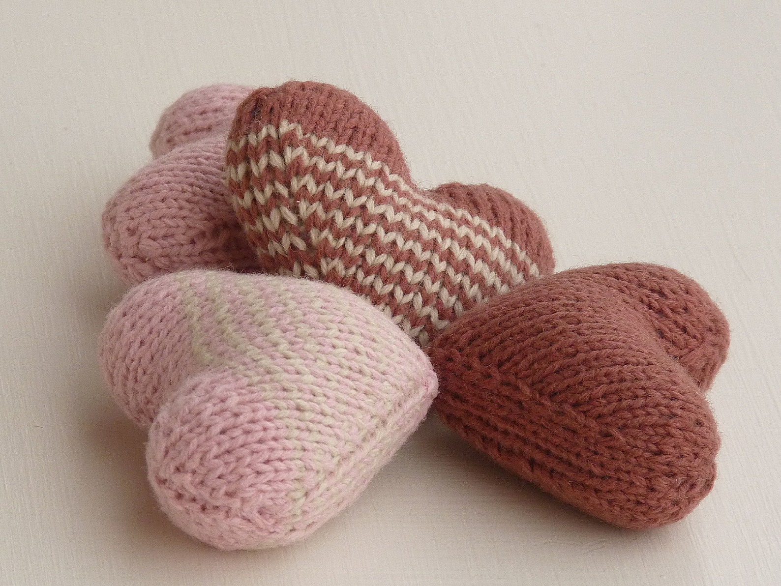 Striped Stuffed Heart KNITTING PATTERN - Etsy