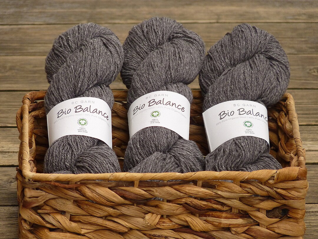 BC Garn Bio Balance Organic Wool/cotton Yarn in Anthracite Colour - Etsy