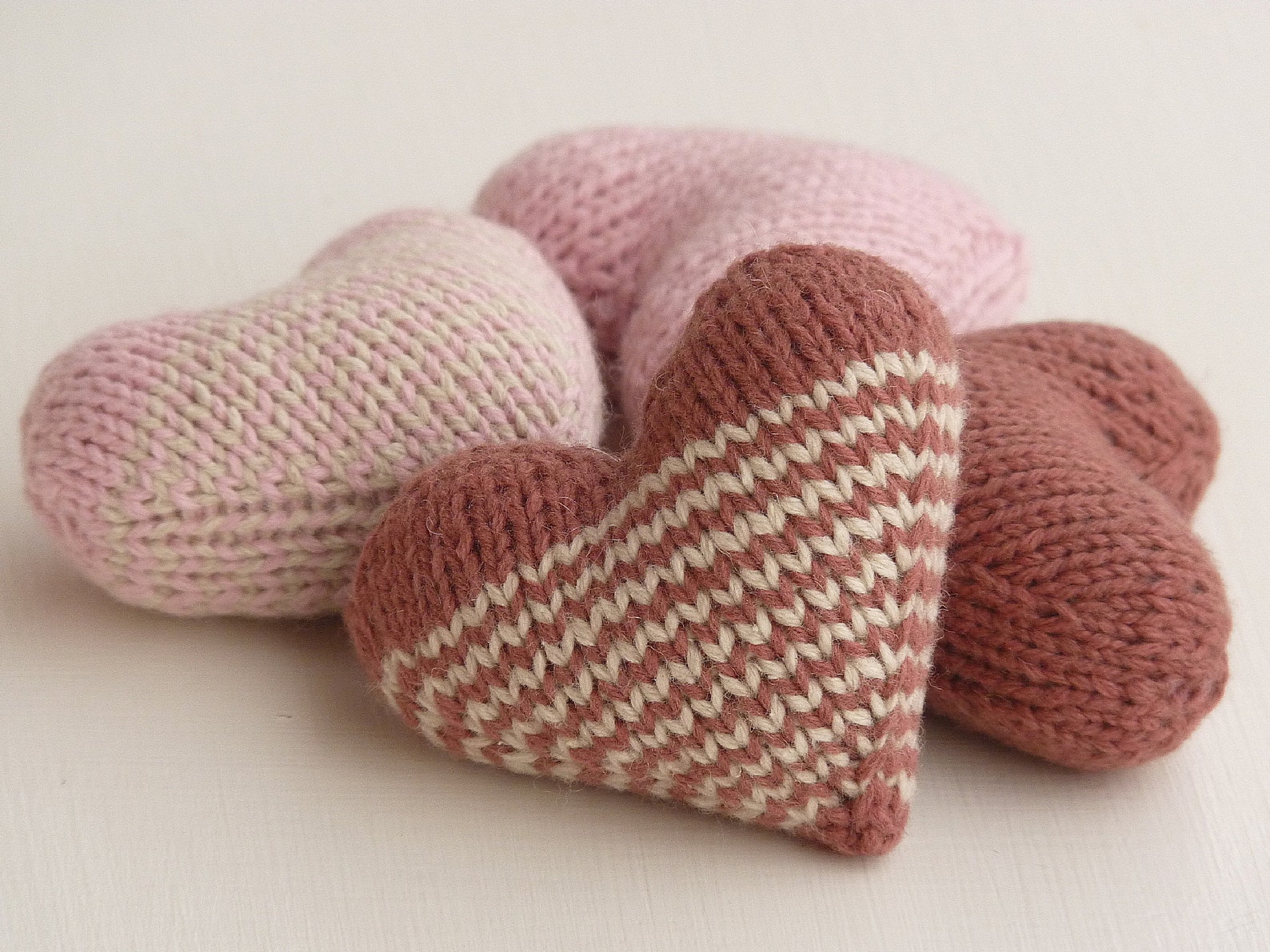 Striped Stuffed Heart KNITTING PATTERN - Etsy