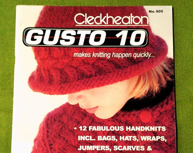 Cleckheaton Gusto 10 - No. 905 - Knitting Pattern Book - 12 Fabulous ...