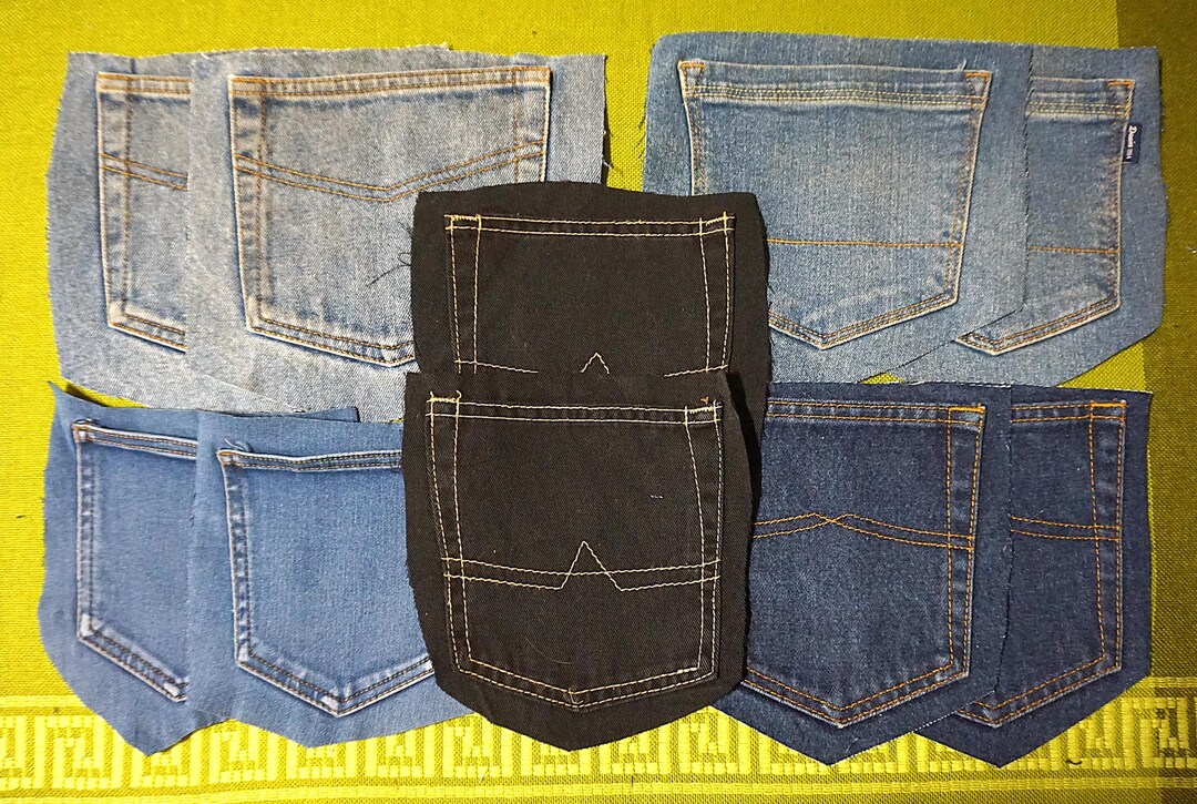 Reclaimed Jeans Back Pockets - 10 Pockets - Denim Jeans Parts ...