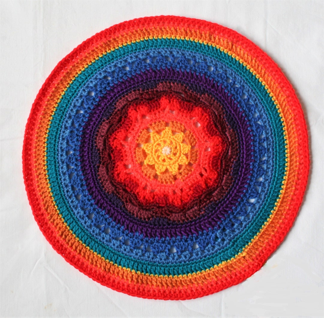 PATTERN - Rainbow Mandala - Crochet Mandala Pattern PDF - Etsy