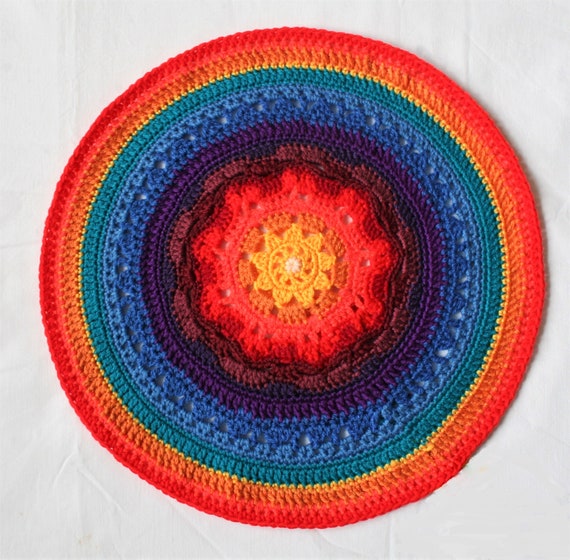 PATTERN Rainbow Mandala Crochet Mandala Pattern PDF | Etsy