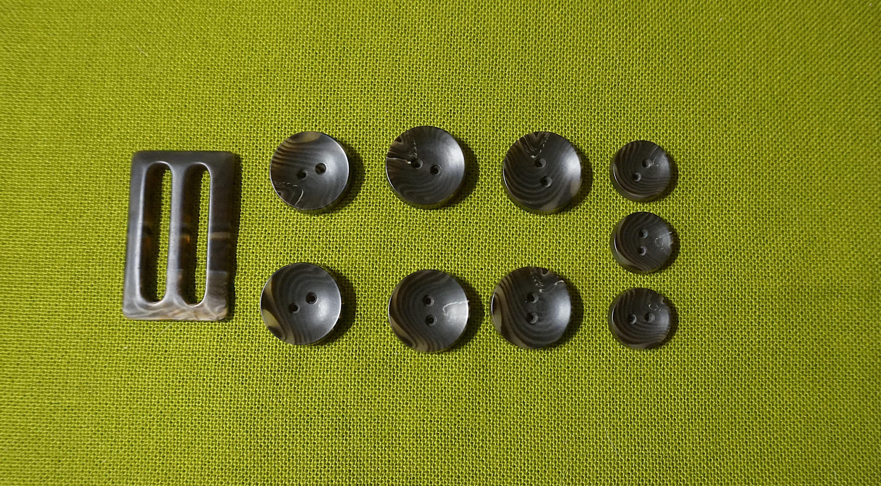 Jacket Buckle and Button Set - Jacket Belt Buckle and Matching Button ...