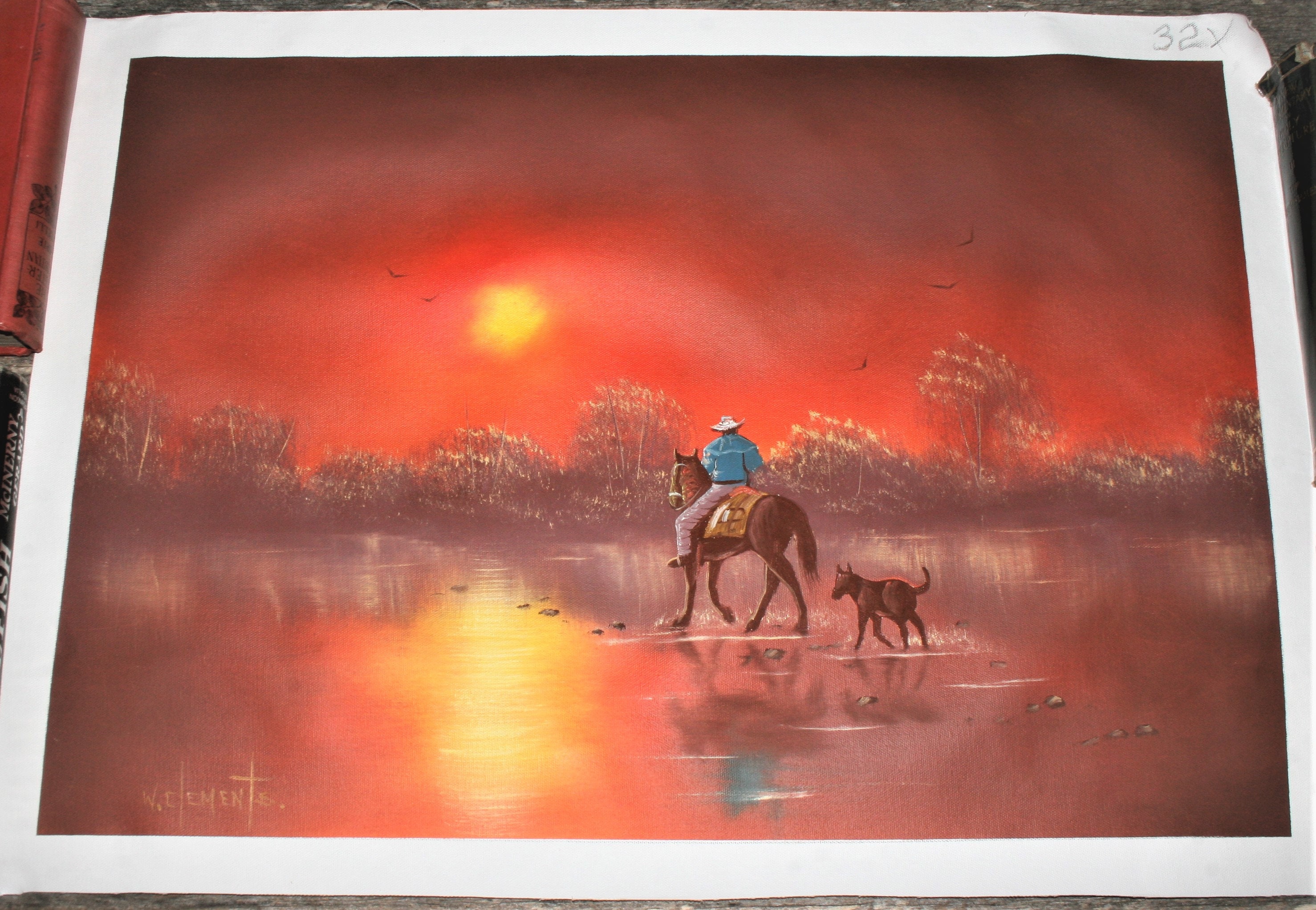 Wayne Clements Original Painting Oil on Canvas Unframed - Etsy UK