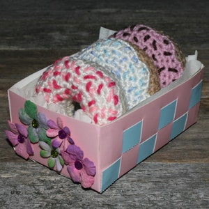Gehäkelter Donut - Box 3er Set - Tea Party Food - Pretend Play - Etsy.de
