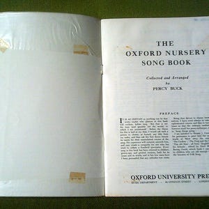 The Oxford Nursery Song Book by Percy Buck - 1933 Sheet Music Book ...