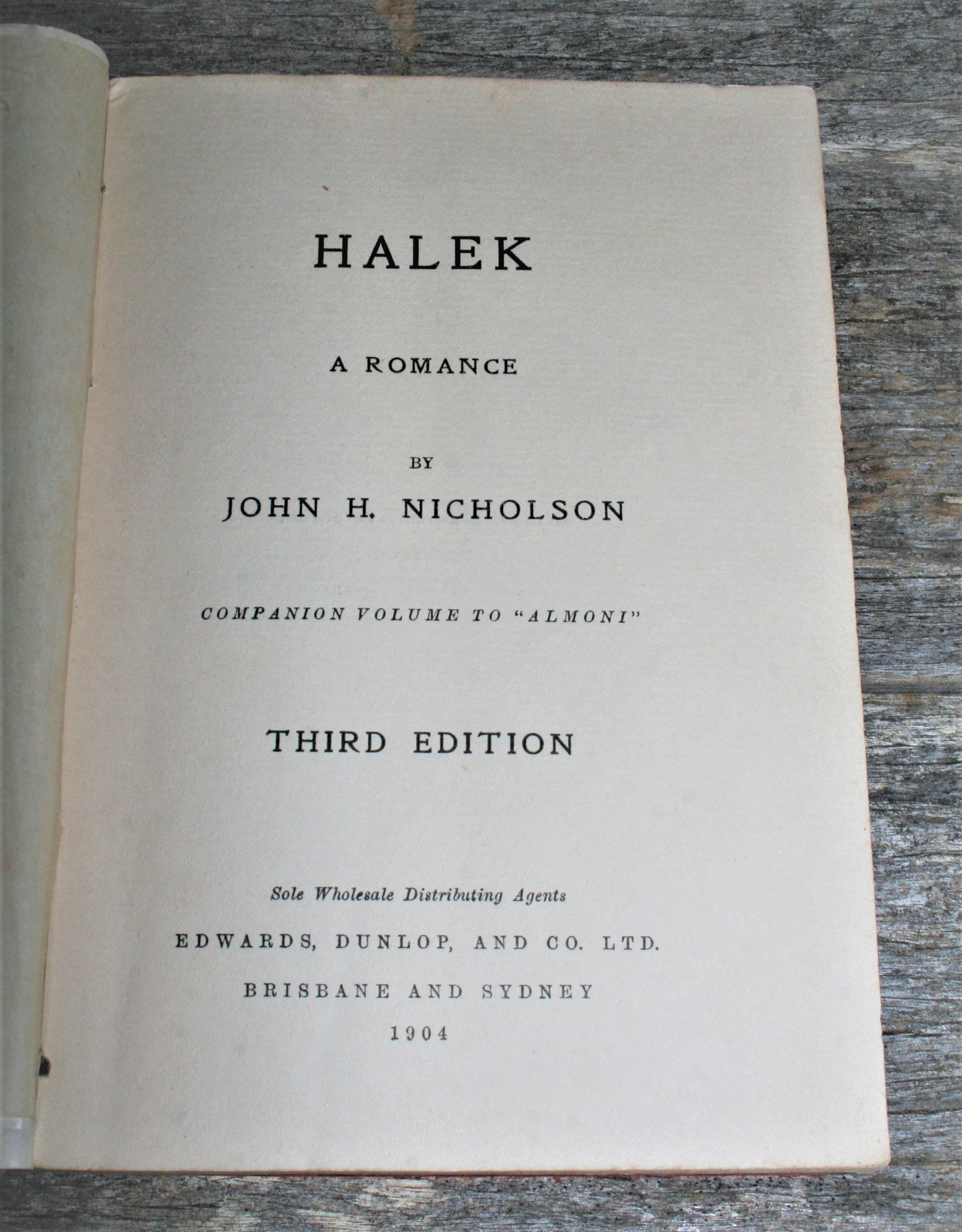 Halek by John H. Nicholson the Riddle of Halek Companion - Etsy