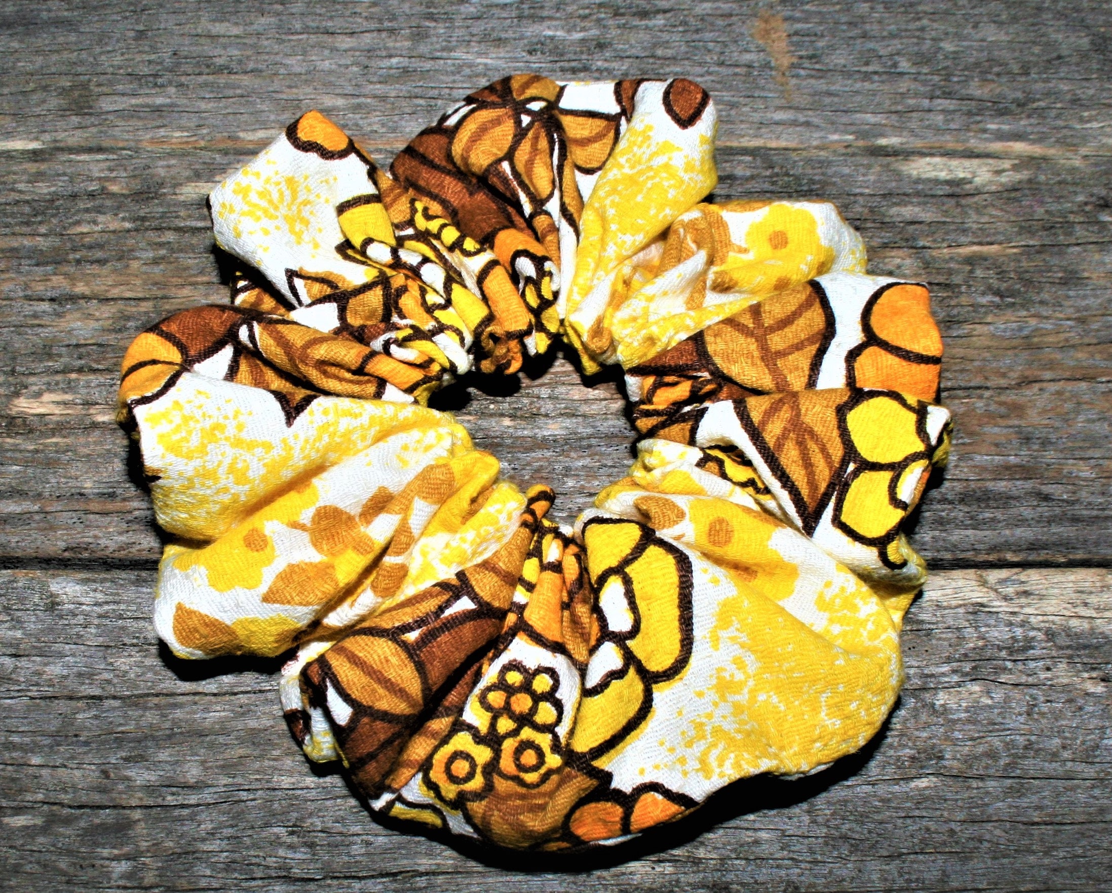 Retro Sunshine Amarillo Scrunchie Generoso oversize | Etsy