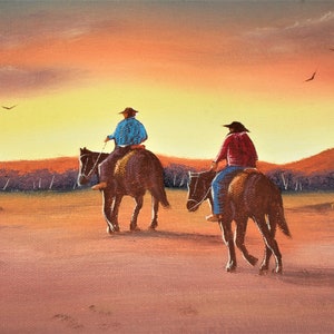 Wayne Clements - Two Original Paintings - Oil on Canvas - Unframed ...