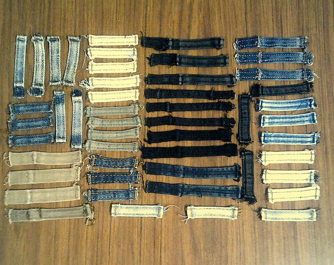 Reclaimed Jeans Belt Loops - 50 Pieces - Denim Jeans Parts - Recycled ...