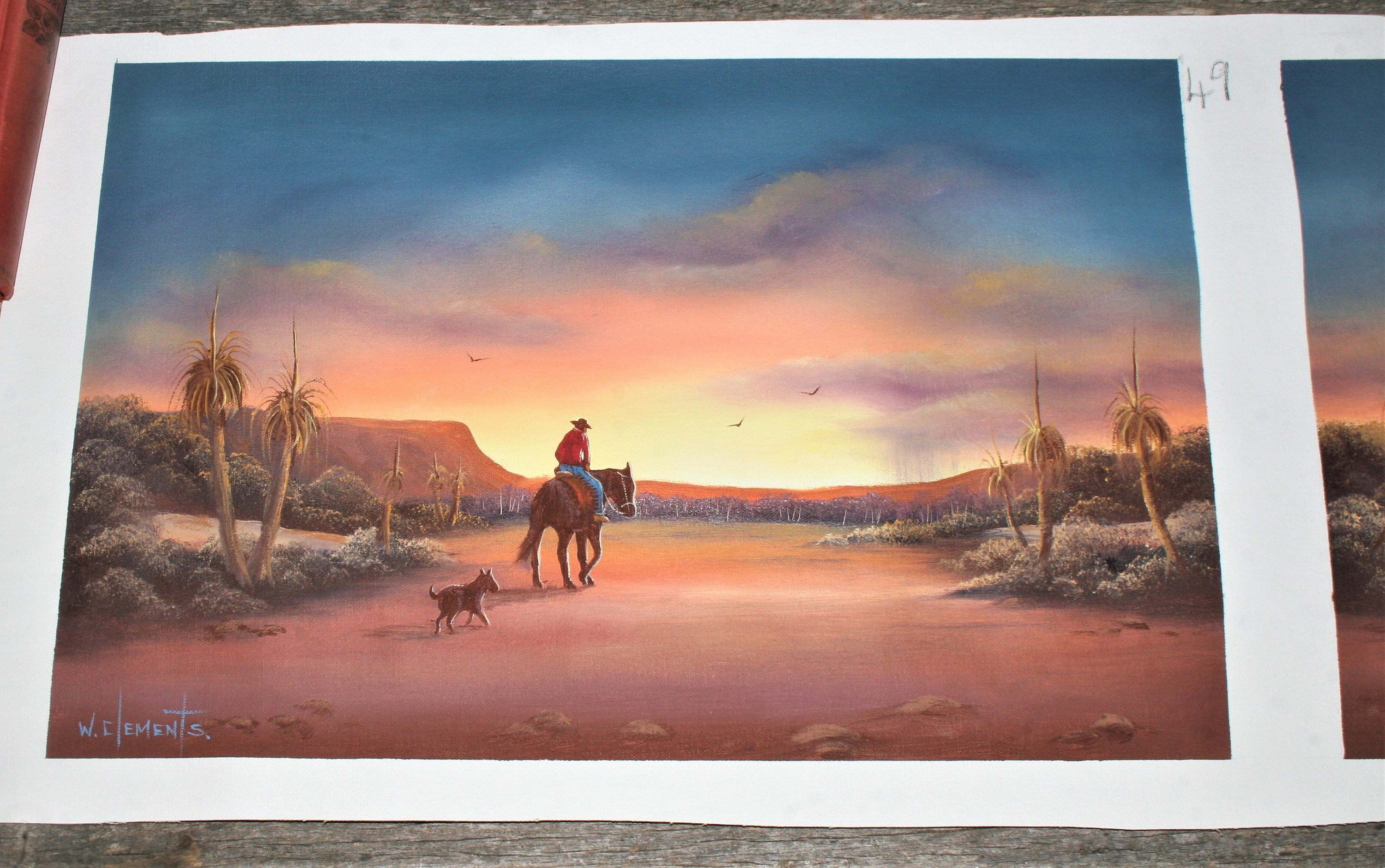 Wayne Clements Two Original Paintings Oil on Canvas - Etsy Australia