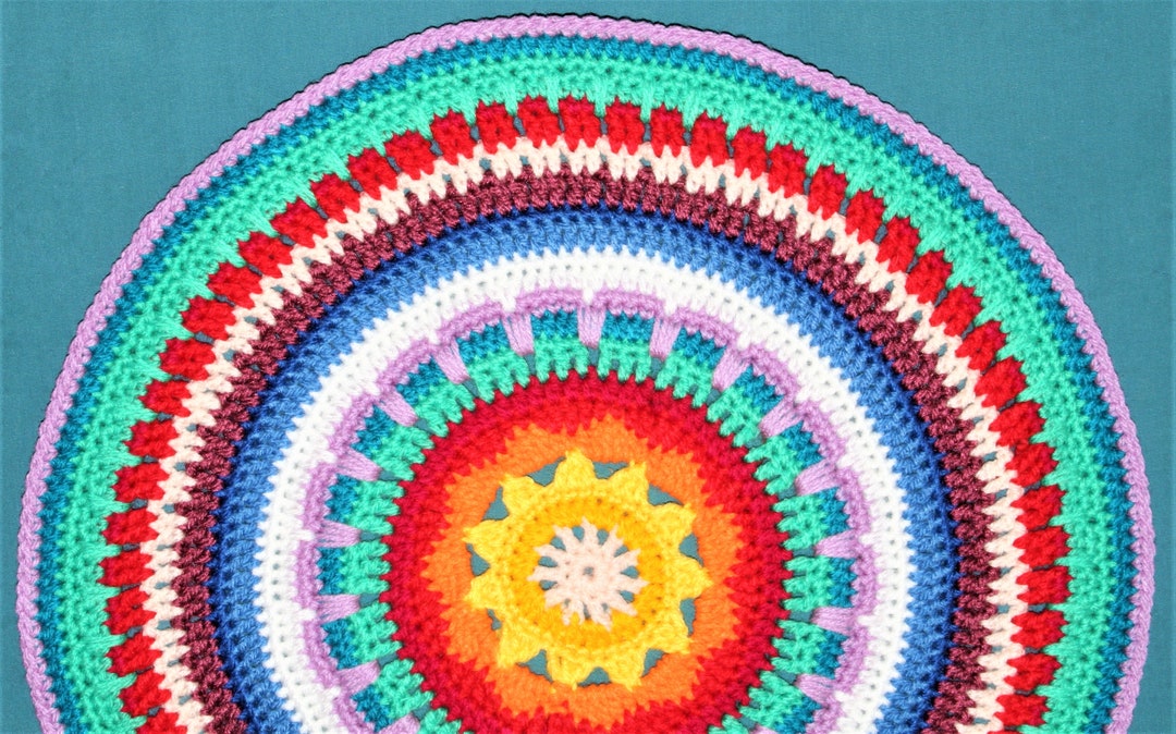 PATTERN - Sunburst Mandala - Crochet Mandala Pattern PDF - Easy Crochet ...