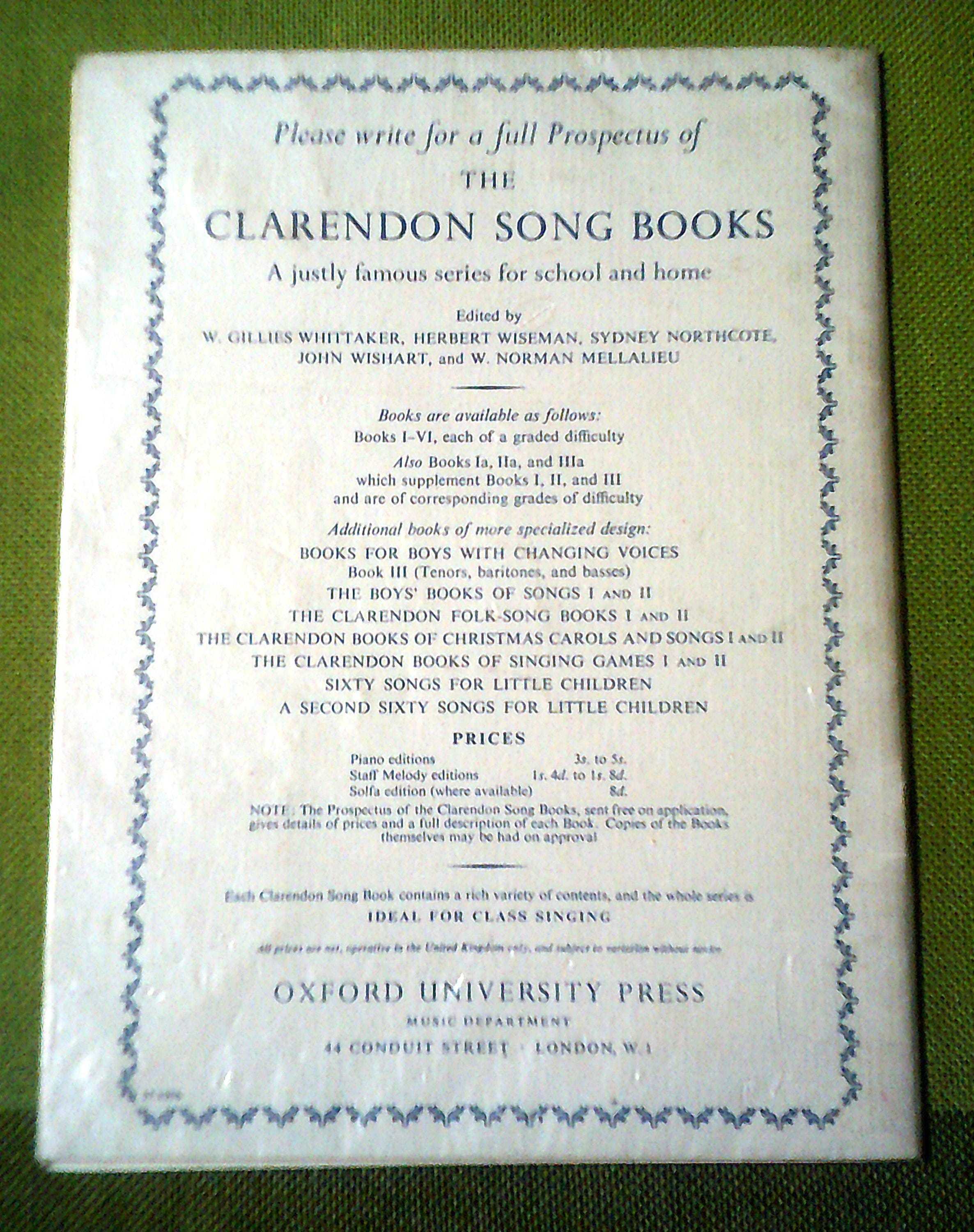 The Oxford Nursery Song Book by Percy Buck - 1933 Sheet Music Book ...