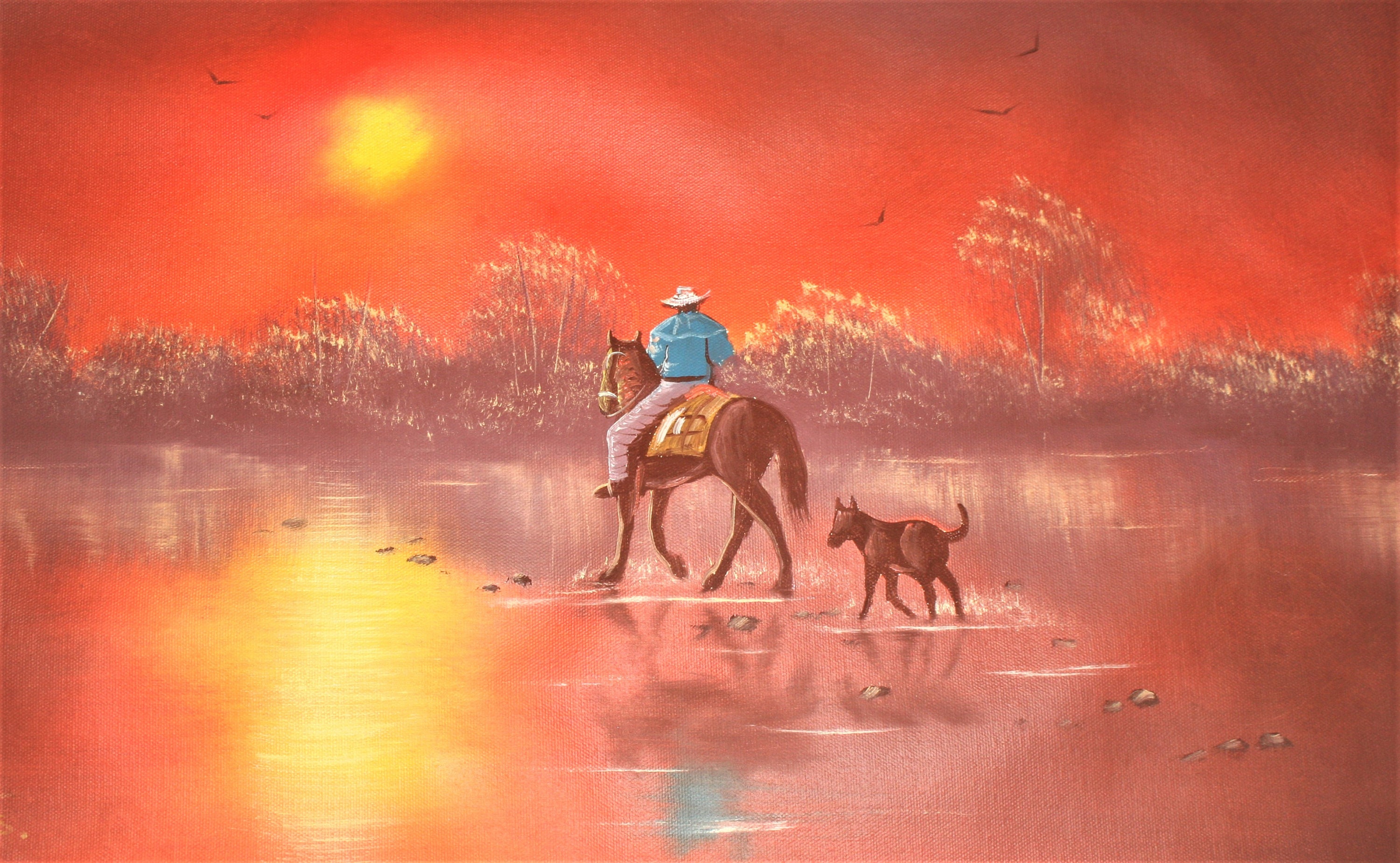 Wayne Clements - Original Painting - Oil on Canvas - Unframed - Mount ...